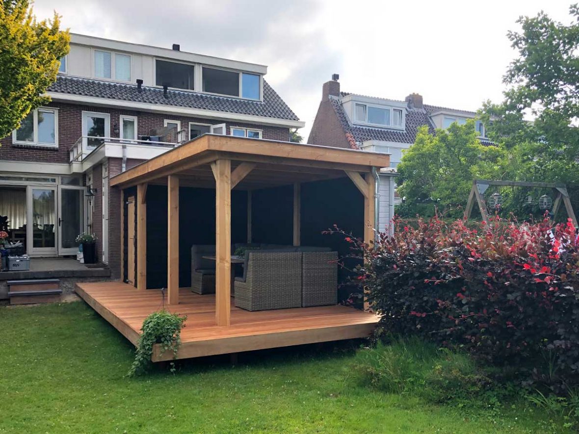 Veranda op zwevende vlonder - Houthal15